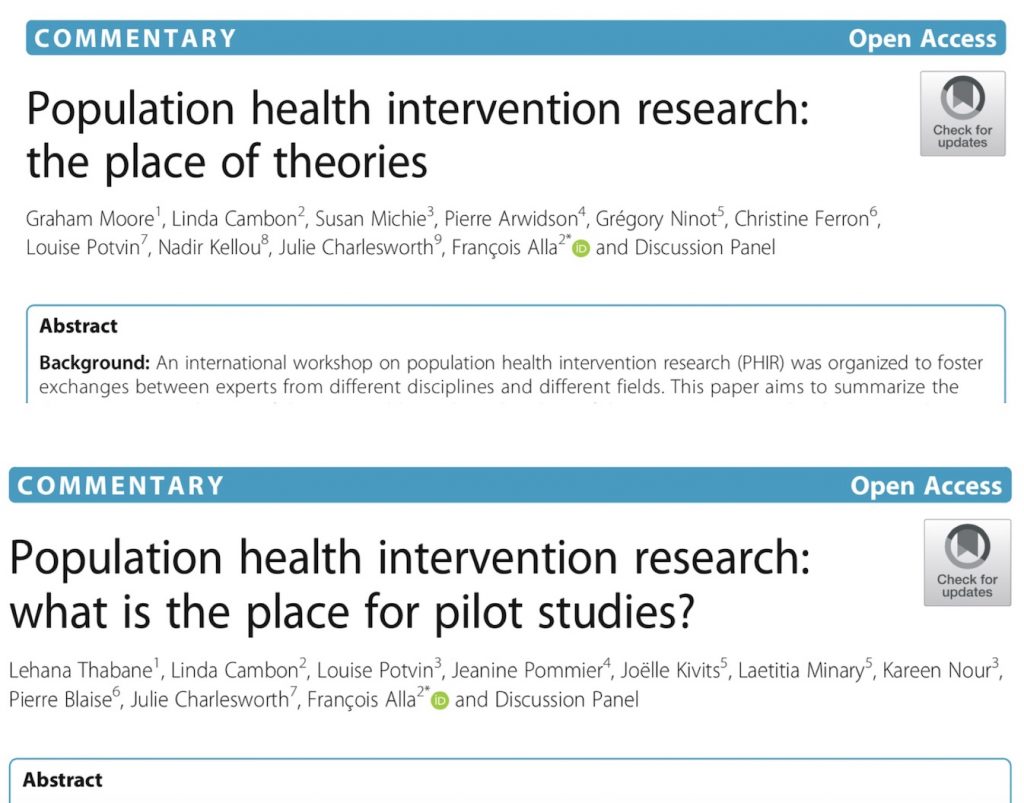 New Publications in Population Health Intervention Research. | A Tree ...